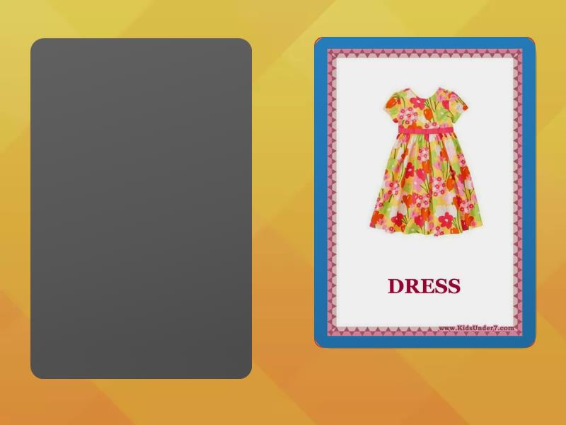 My clothes - Speaking cards