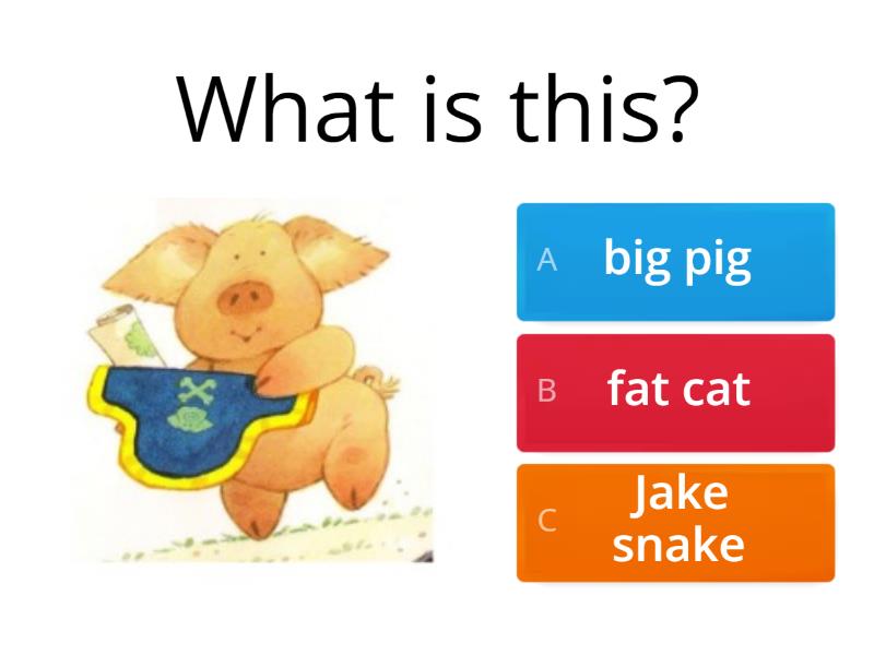 English First Booklet "Big Pig on a Dig" Vocabulary - Quiz