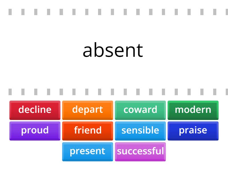Antonym (opposites) Match Up - Find the match