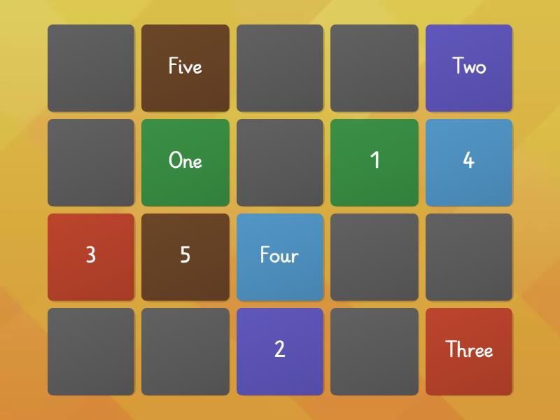 Numbers - Memory Game - Parejas