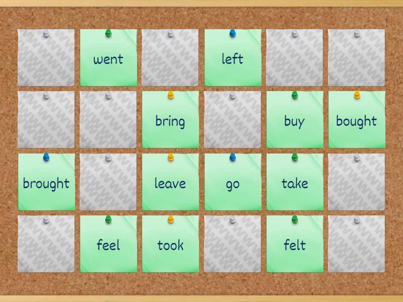 RM A2 6B irregular verbs - Matching pairs