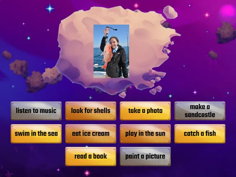 Matching game SM 1 Unit 9 At the beach - Find the match