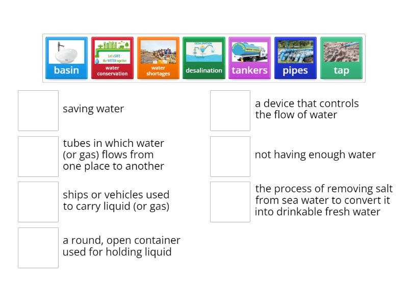 11 General - Unit 8 - Lessons 7 - 8 - Vocabulary Matching - Match up