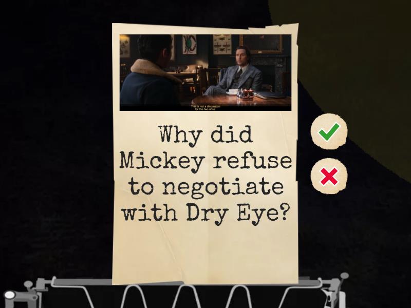 The Gentlemen II Plot questions - Flash cards