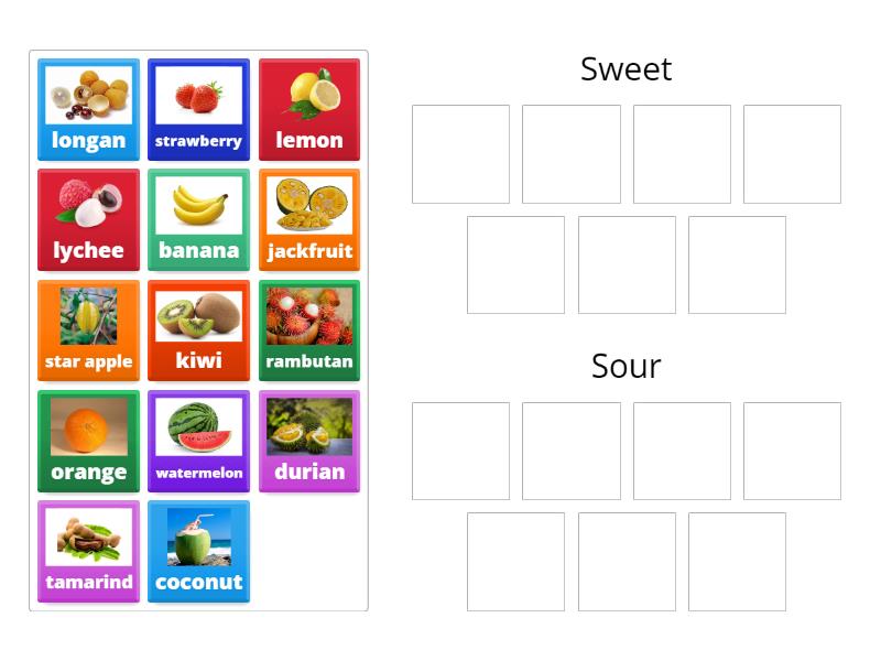 This fruit is sweet or sour? - Group sort