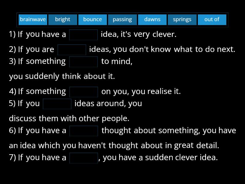 3A Ideas C1+: Vocabulary 1 - Missing word
