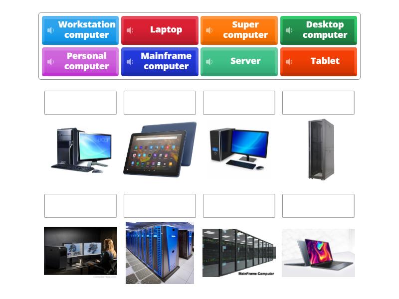 Types of computers - Match up