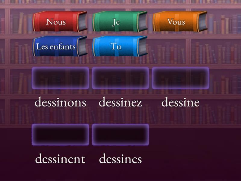 dessiner - conjugaison - Match up