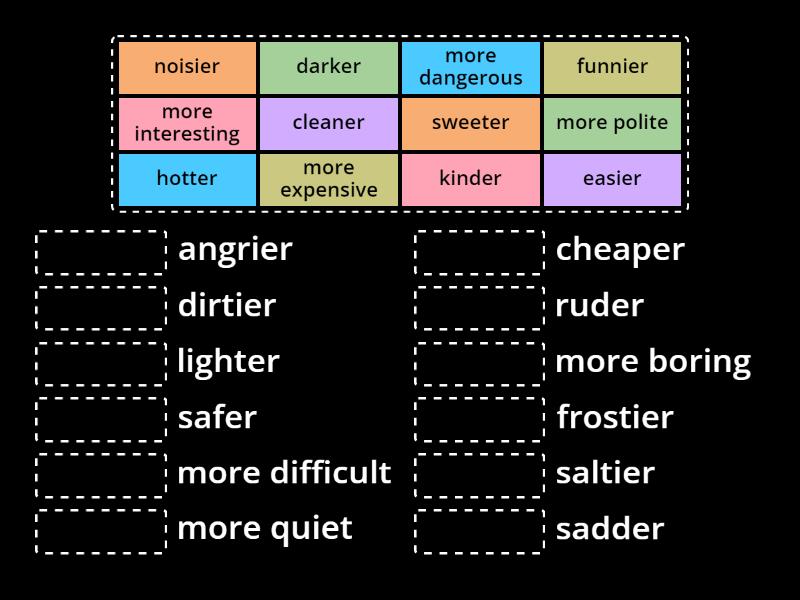 Opposite comparison - Match up