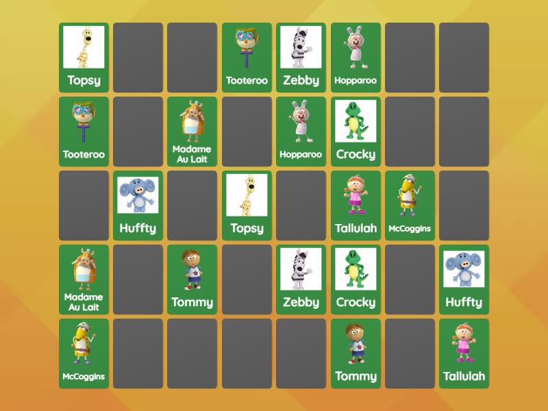 Mixed-Up Characters! - Matching pairs