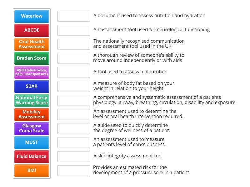 Clinical Assessment Tools in Nursing - Une las parejas