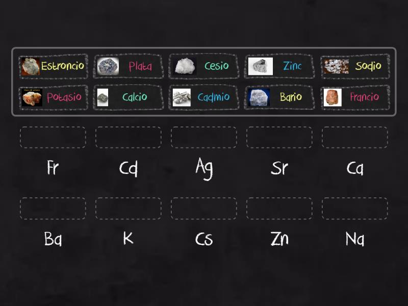 SIMBOLOS ELEMENTOS QUIMICOS - Match up