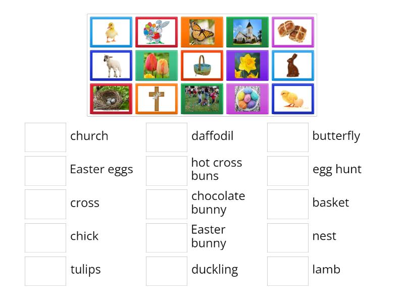 Easter Vocabulary - Match up
