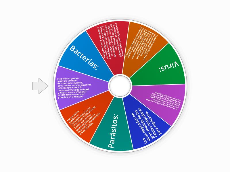 Estructura y factores de virulencia del agente causal - Spin the wheel