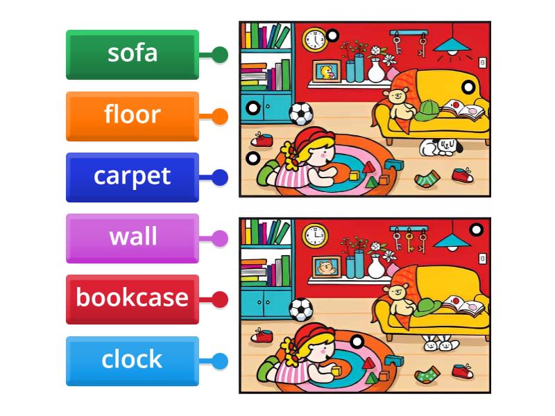 spot 8 differences - Labelled diagram