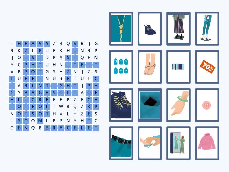 The perfect outfit - Wordsearch