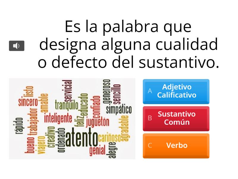 Los Adjetivos Calificativos - Quiz