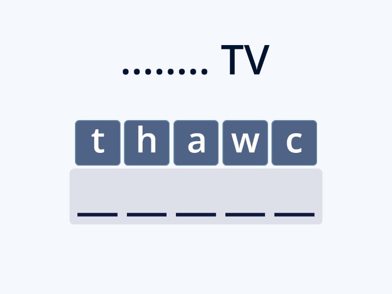 EVOLVE - BOOK 1 - UNIT 4 - 4.3 - VERBS - Anagram