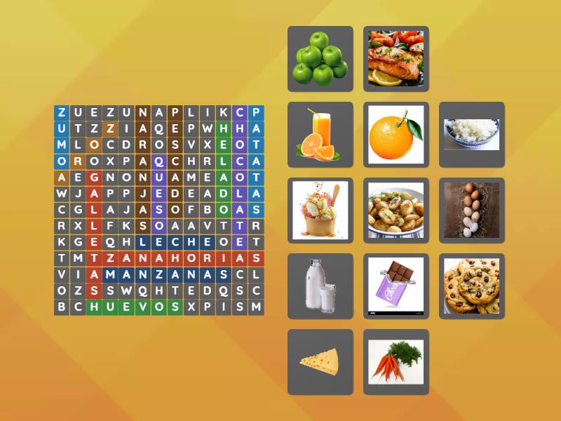La comida - Wordsearch