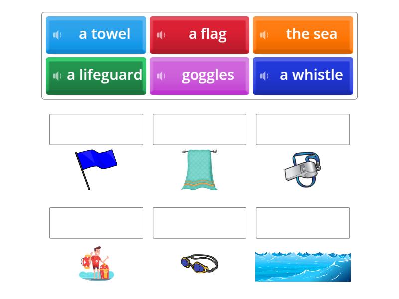 at the beach - Match up