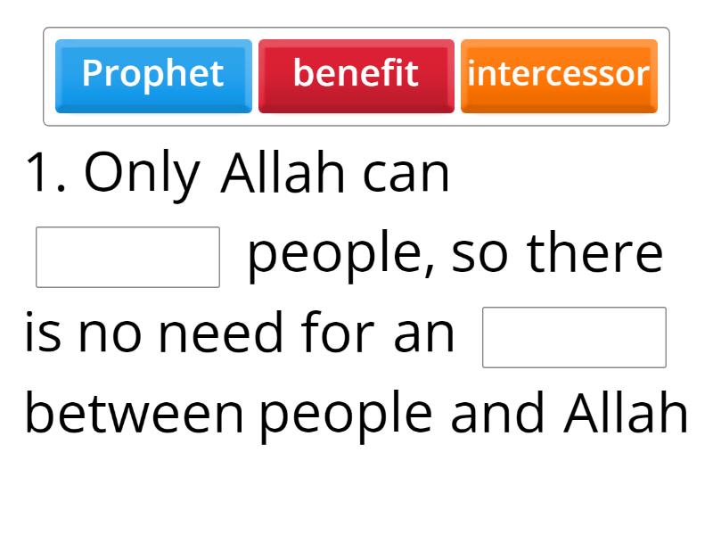 Worshipping Allah - Complete the sentence