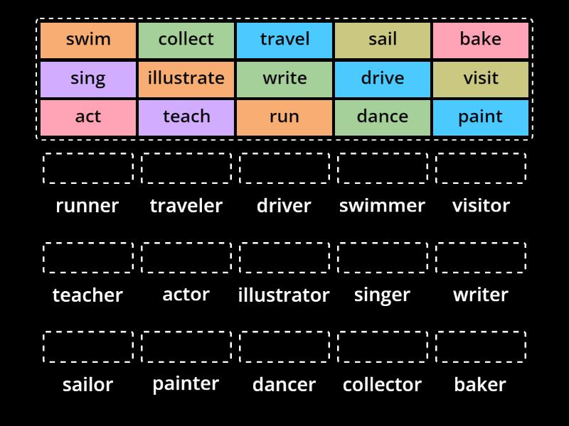 York International 2nd grade verb to noun - Match up
