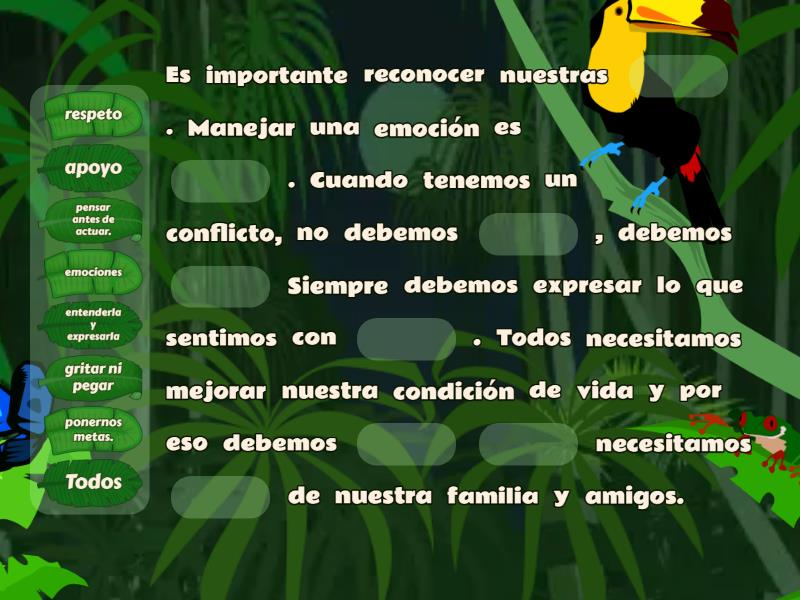 Emociones, el valor de la palabra y el valor de la amistad - Complete ...
