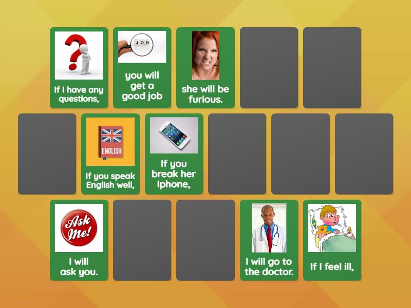 First conditional-Memory game - Matching pairs