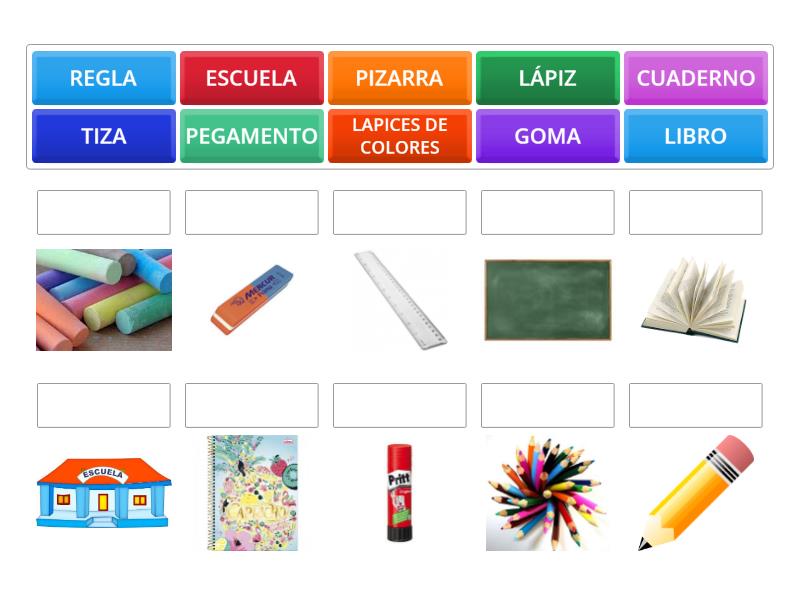 MATERIALES ESCOLARES - Match up