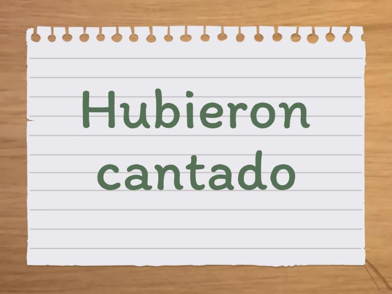 Tiempos verbales. modo indicativo - Flashcards
