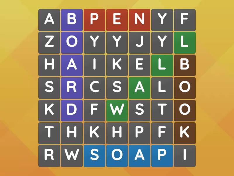 Find the words - Wordsearch