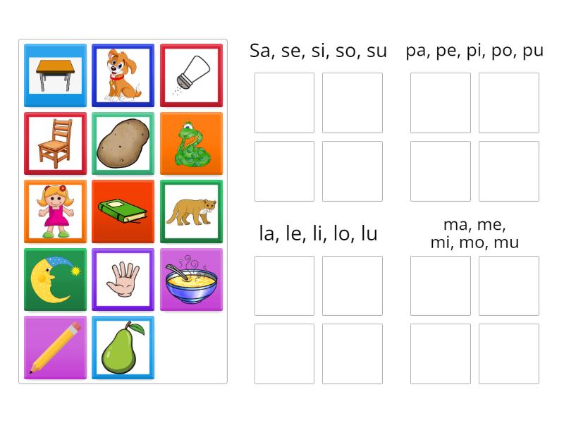 Sílabas - Group sort