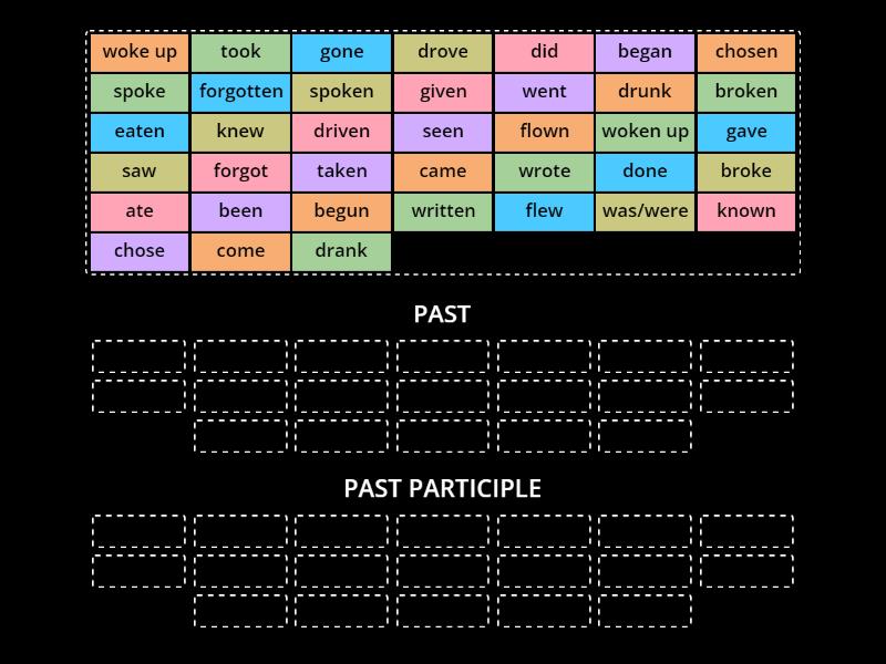 Past or Past Participle - Group sort
