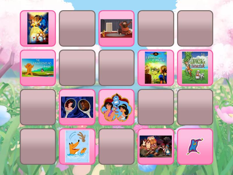 Fairy Tales - matching objects and characters - Matching pairs