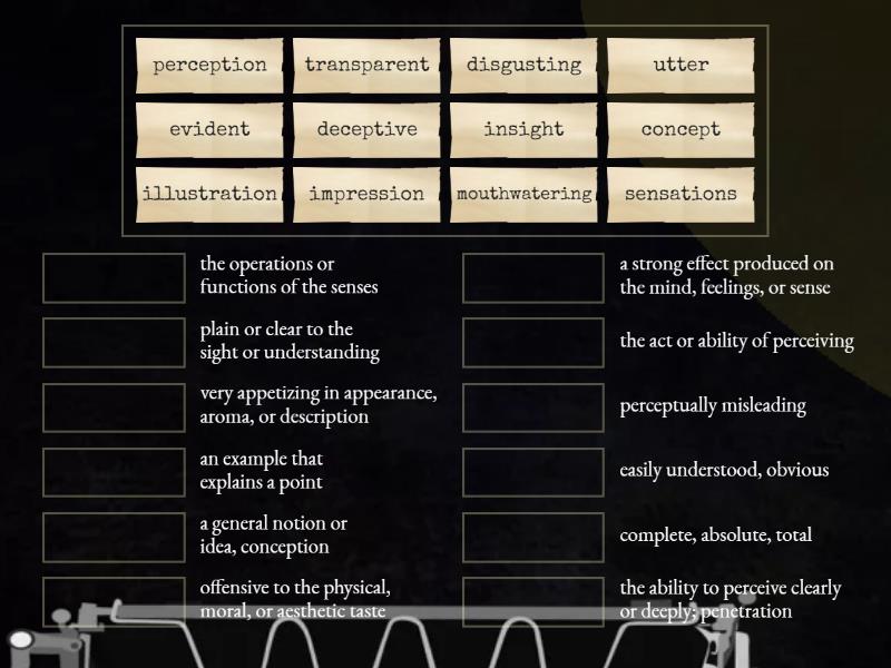 The senses vocabulary Gold Experience B2+ unit 2 - Match up