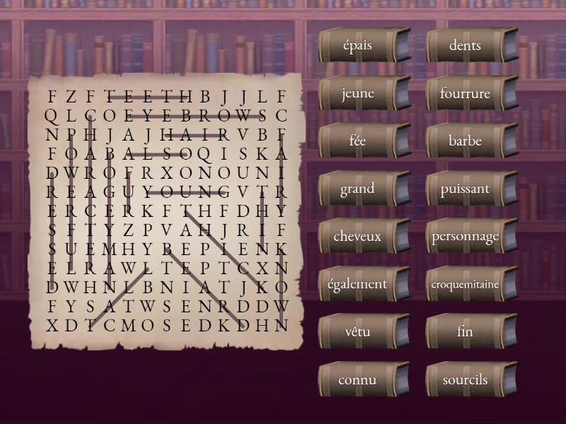 7. from vocabulary 1 - Wordsearch