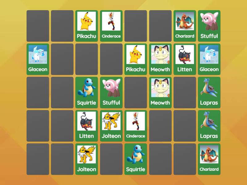 Pokemon - Matching pairs