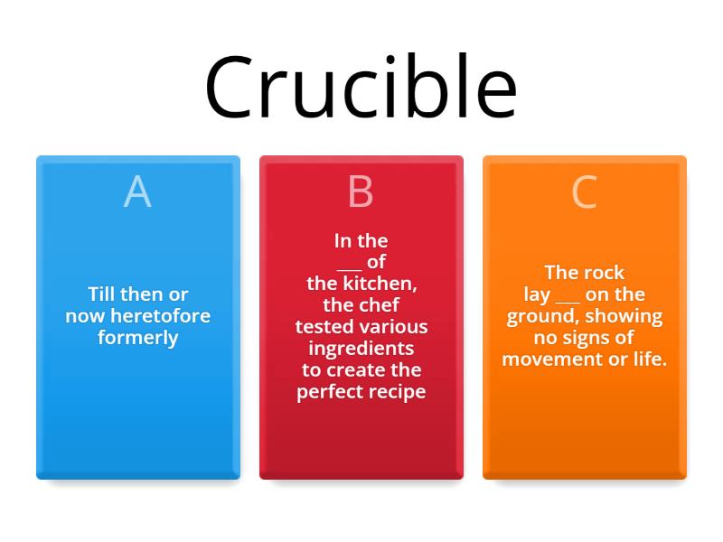 Crucible Vocabulary - Quiz