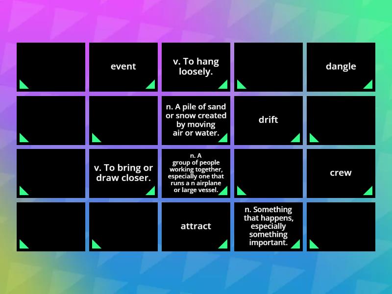 Wordle Wise Book 3 Lesson 2 - Matching pairs