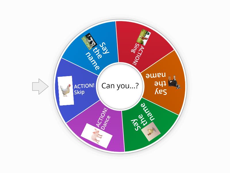 Farm animals - Spin the wheel