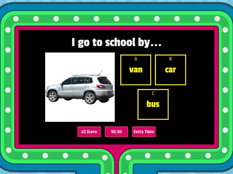 Means of transportation (game review - 4º ano) - Gameshow quiz
