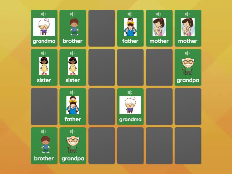 Family members - Matching pairs