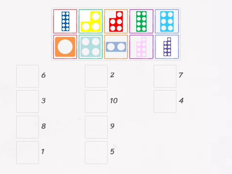 Numicon & number matching to 10 - Match up