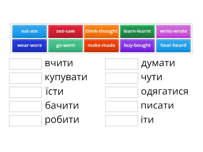 ff4 unit 3 irregular verbs - Match up