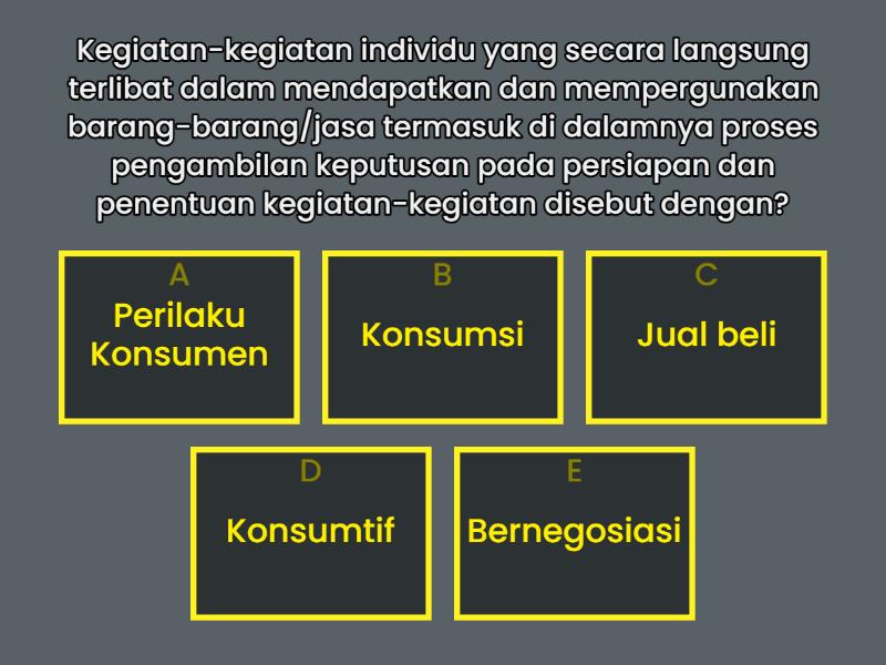 Kelas X BDP Materi Perilaku Konsumen - Quiz
