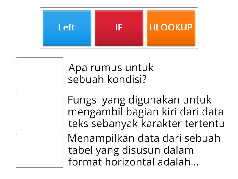 Pop Up Quiz 48 - Match up
