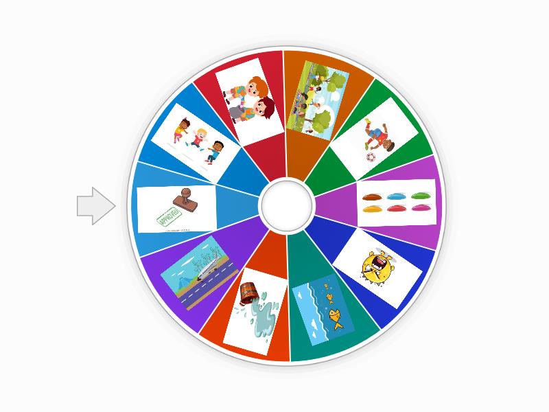 suffix s, es, est, er, ed, ing - Spin the wheel