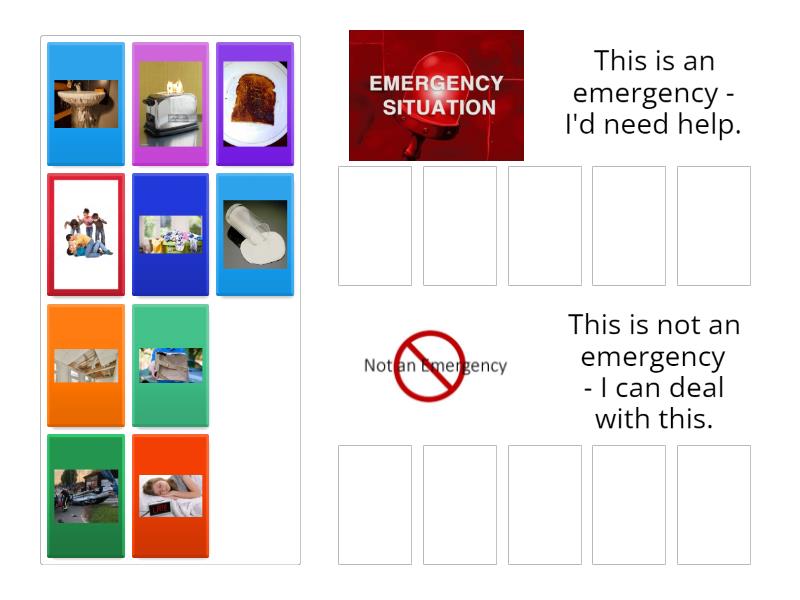 Emergency or not - Group sort