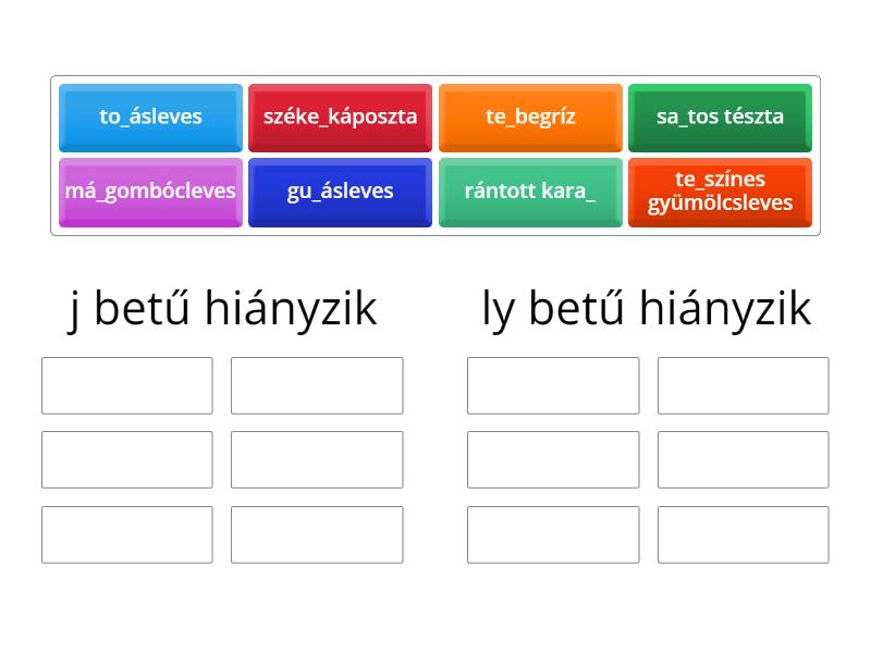 j vagy ly - Group sort
