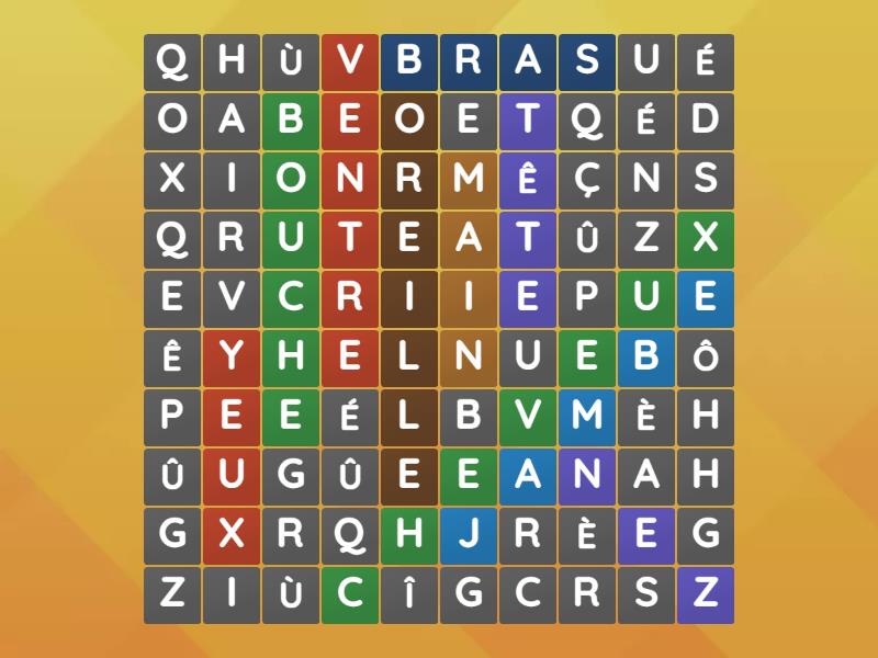 Le corps/La description physique - Wordsearch